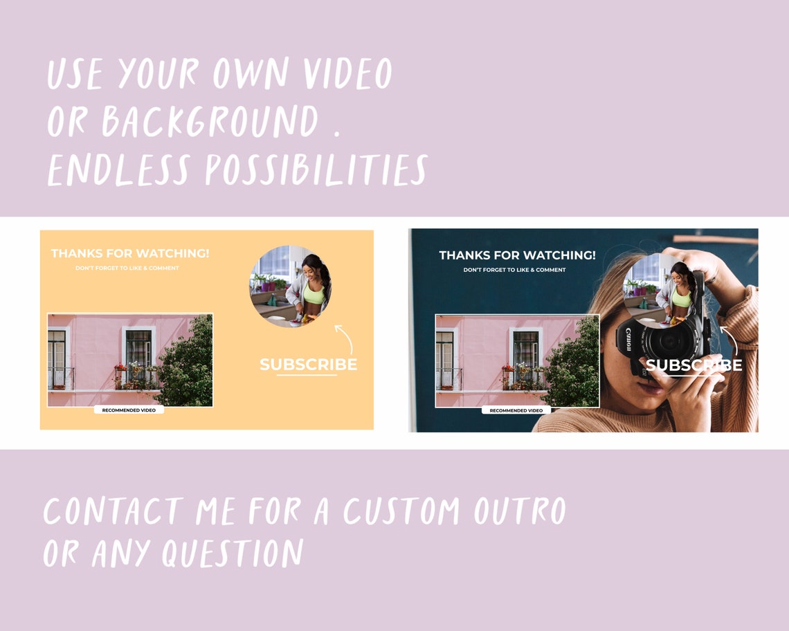 Animated Transparent Youtube Outro | Youtube Branding and Video-editing ...