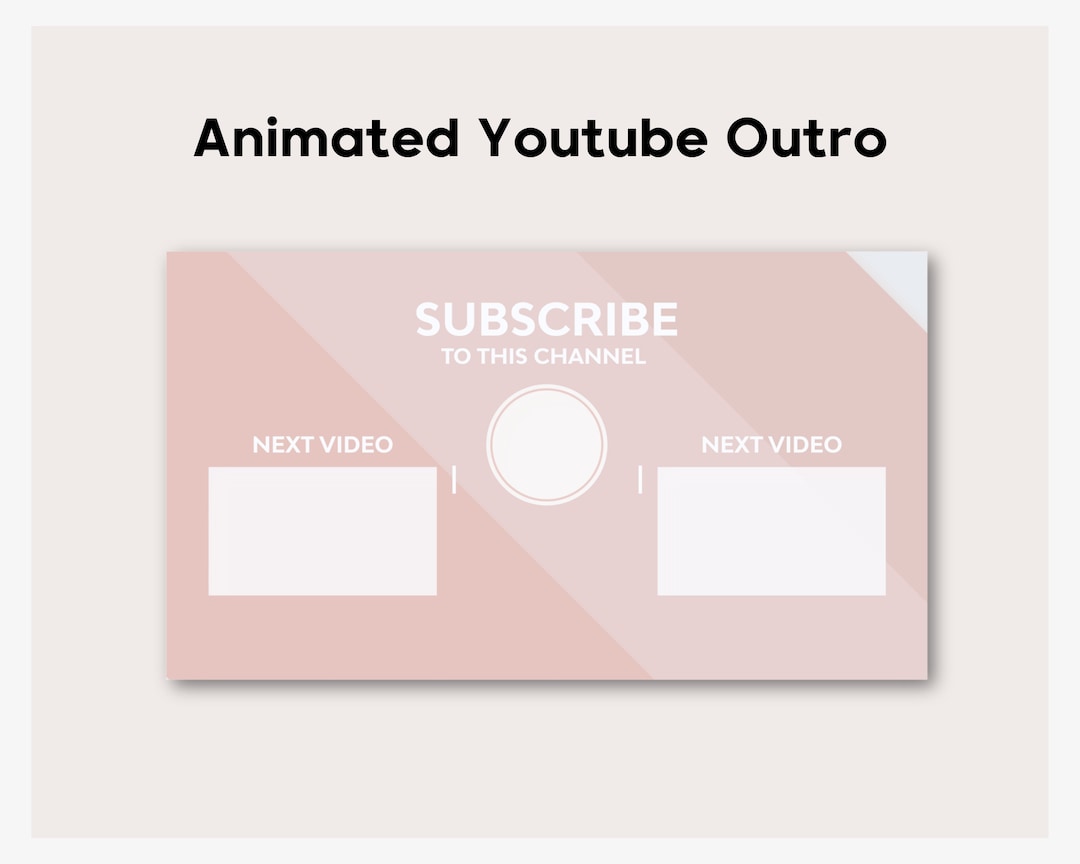 Animated Minimal Youtube Outro | Youtube Branding Video-editing ...