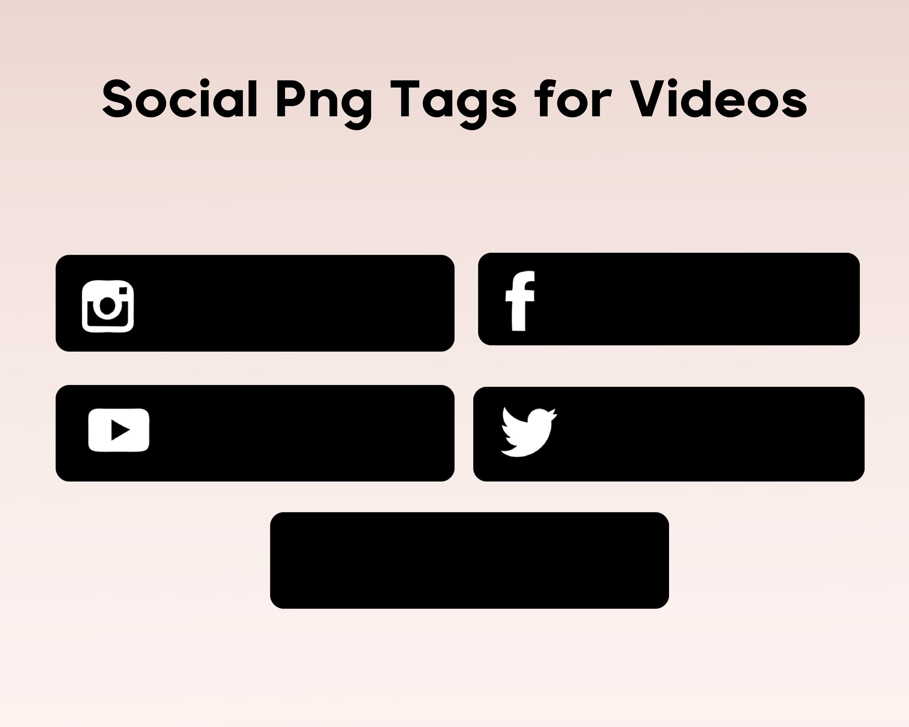 Social Media Tags for Youtube Videos | BLACK PNG OVERLAYS - Social ...