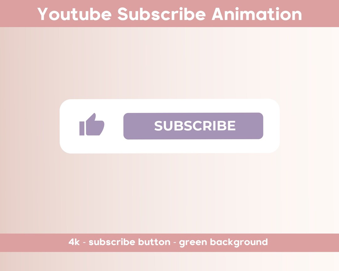 Purple Animated Youtube Button | Purple Subscribe Button Animation ...
