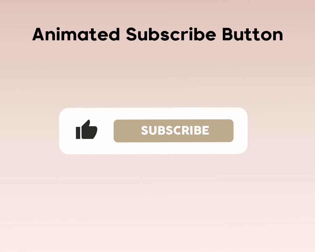 Animated Youtube Button | Beige Subscribe Button Animation | Subscribe ...
