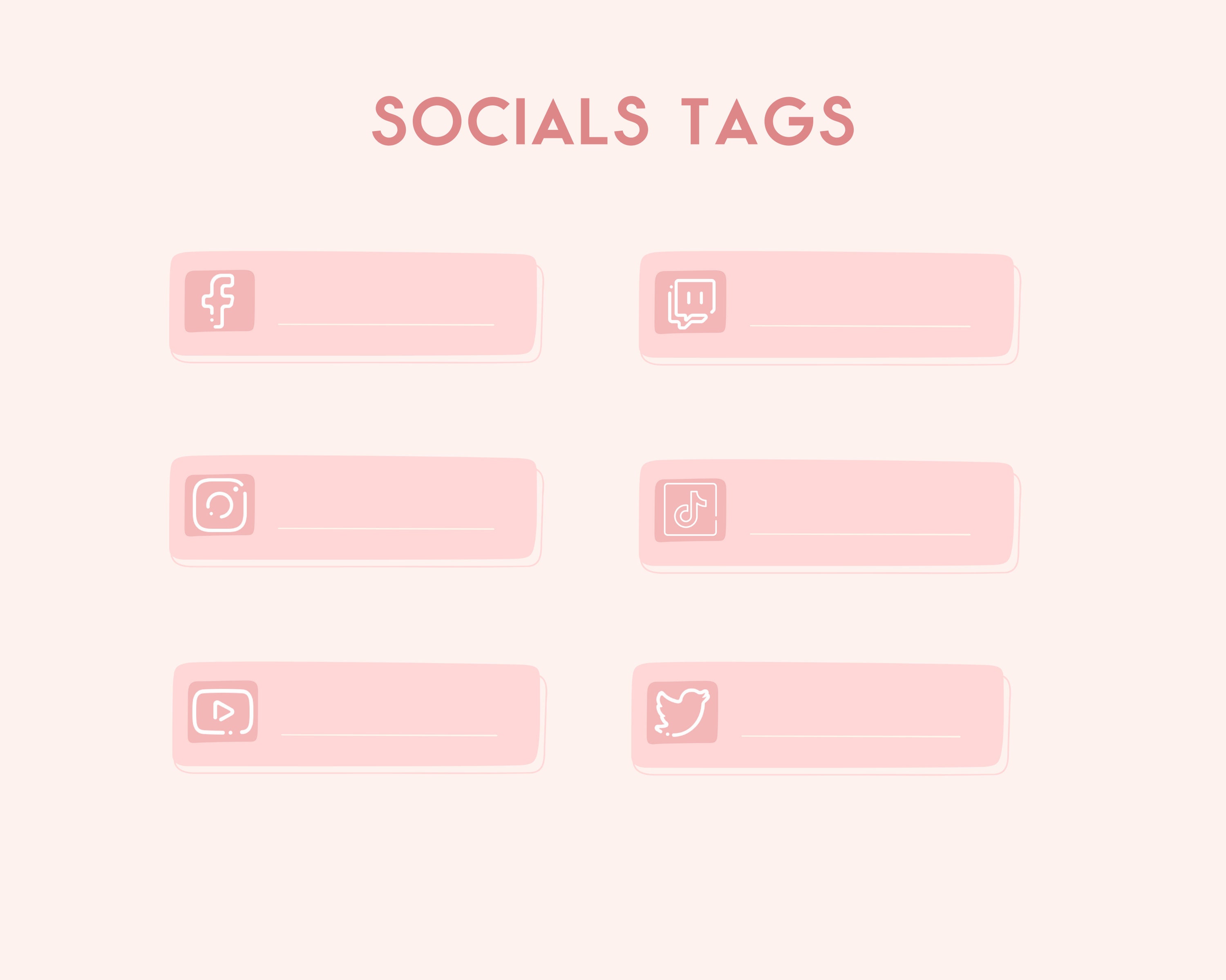 Pink Social Pop-up Tags for Youtube Videos PINK PNG OVERLAYS Youtube ...