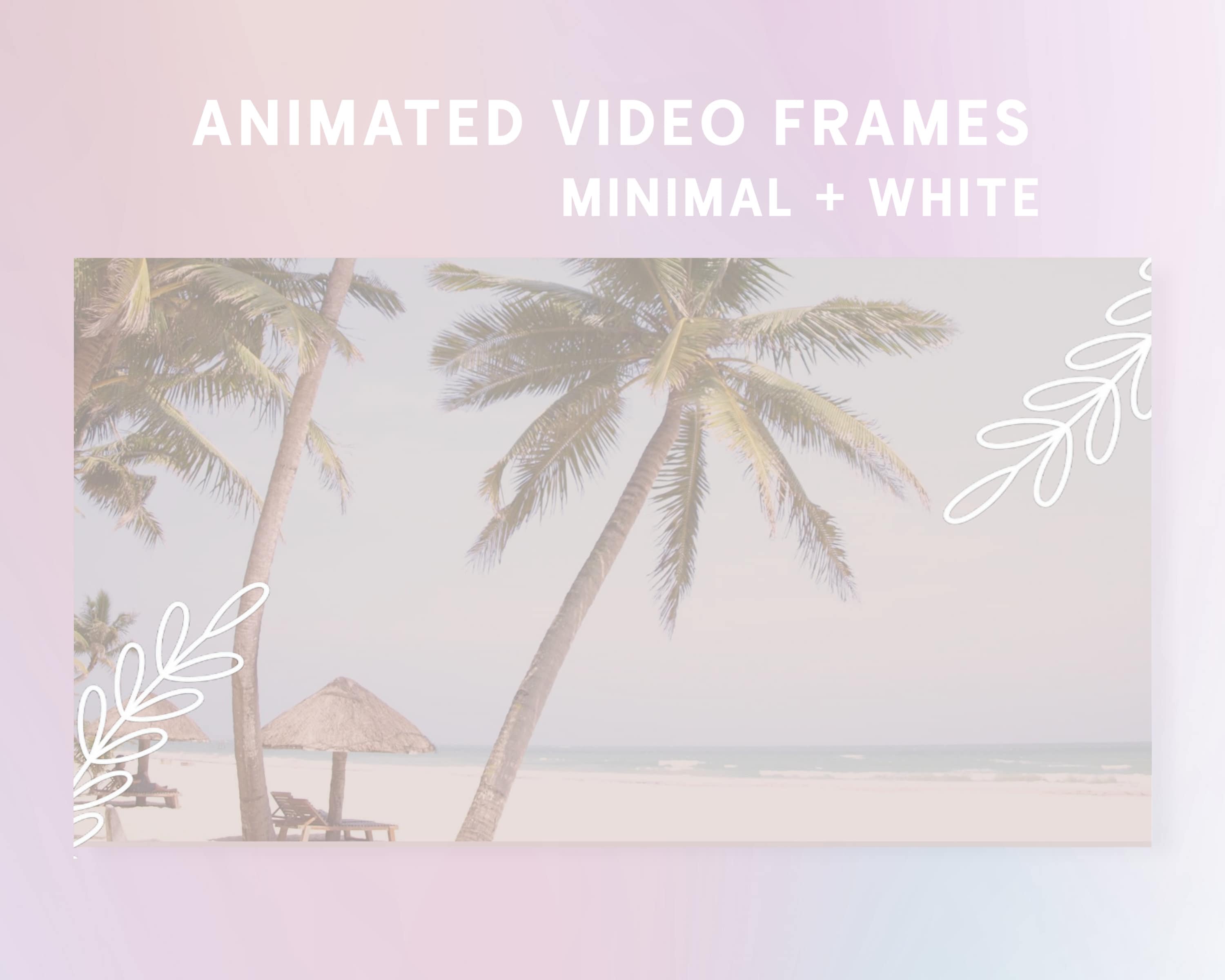 Minimal Animated Video Borders Animated Frames for Videos | Etsy