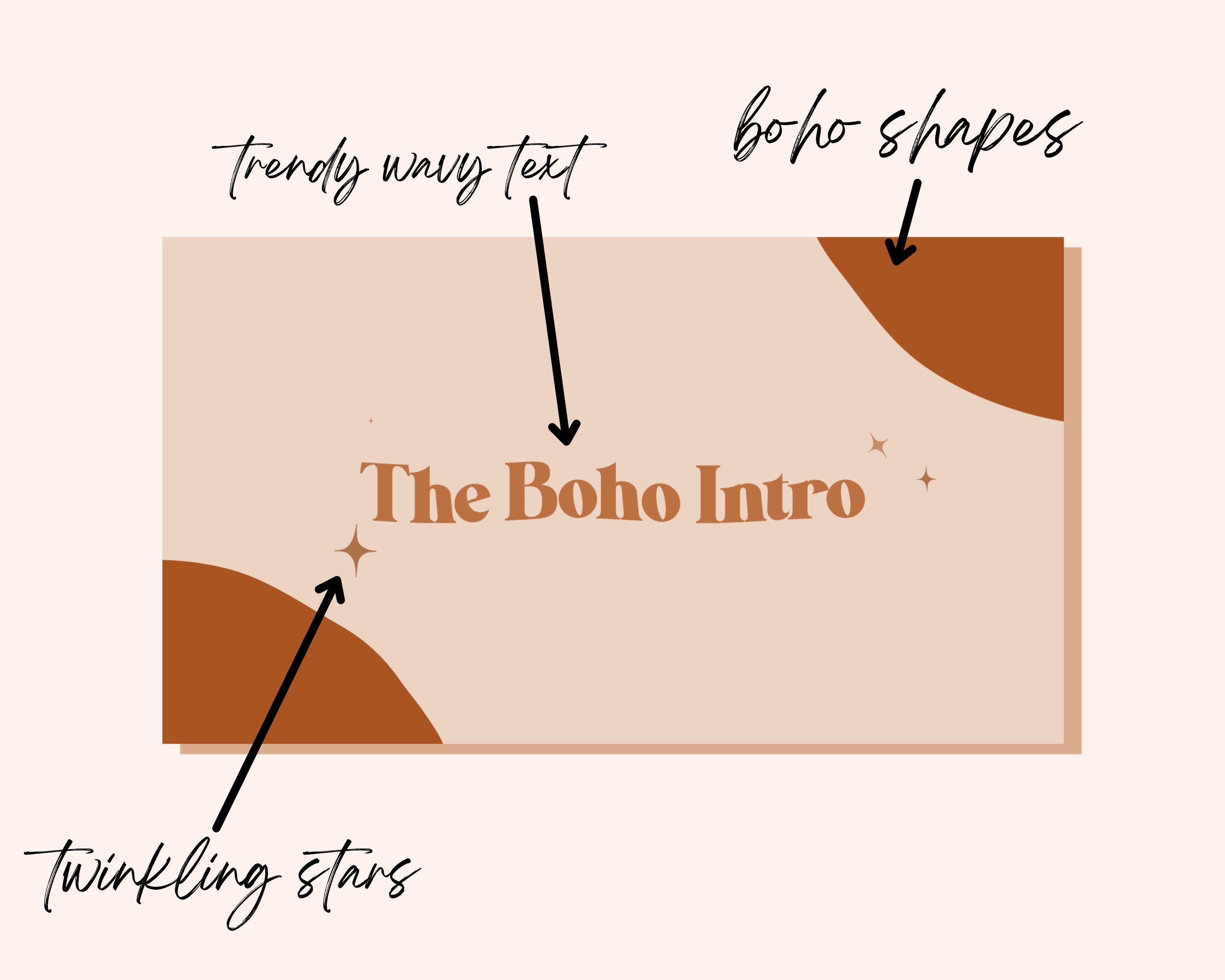 Aesthetic Simple Youtube Intro Custom Youtube Intro Wavy Text & Boho ...