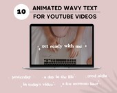 Animated Wavy Text for Youtube Vlogs Youtube Videos Overlay - Etsy