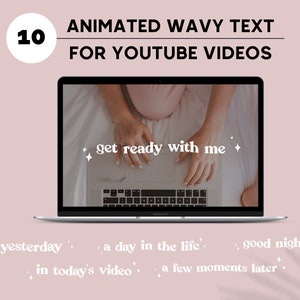 Animated Wavy Text for Youtube Vlogs | Youtube Videos Overlay | Youtube ...