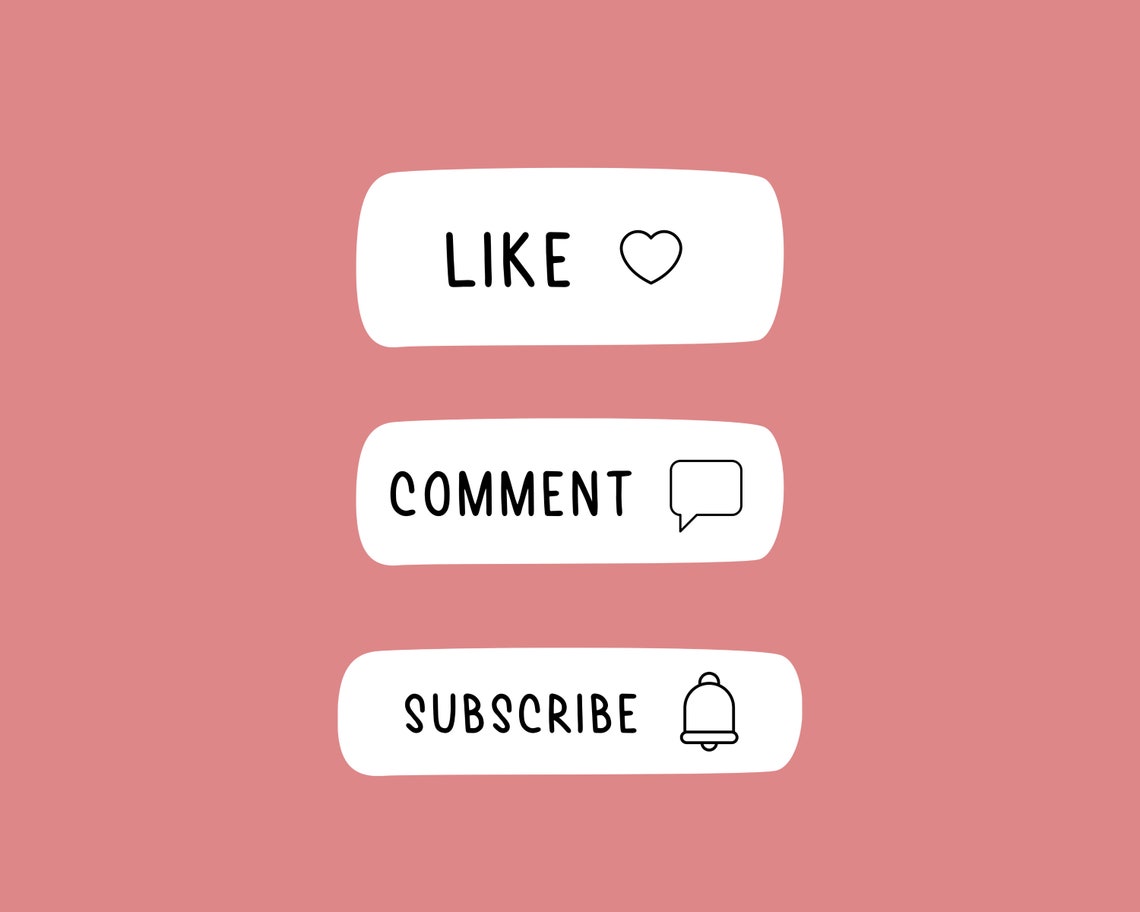 3 YOUTUBE BUTTONS Png Button PACKAGE - Etsy