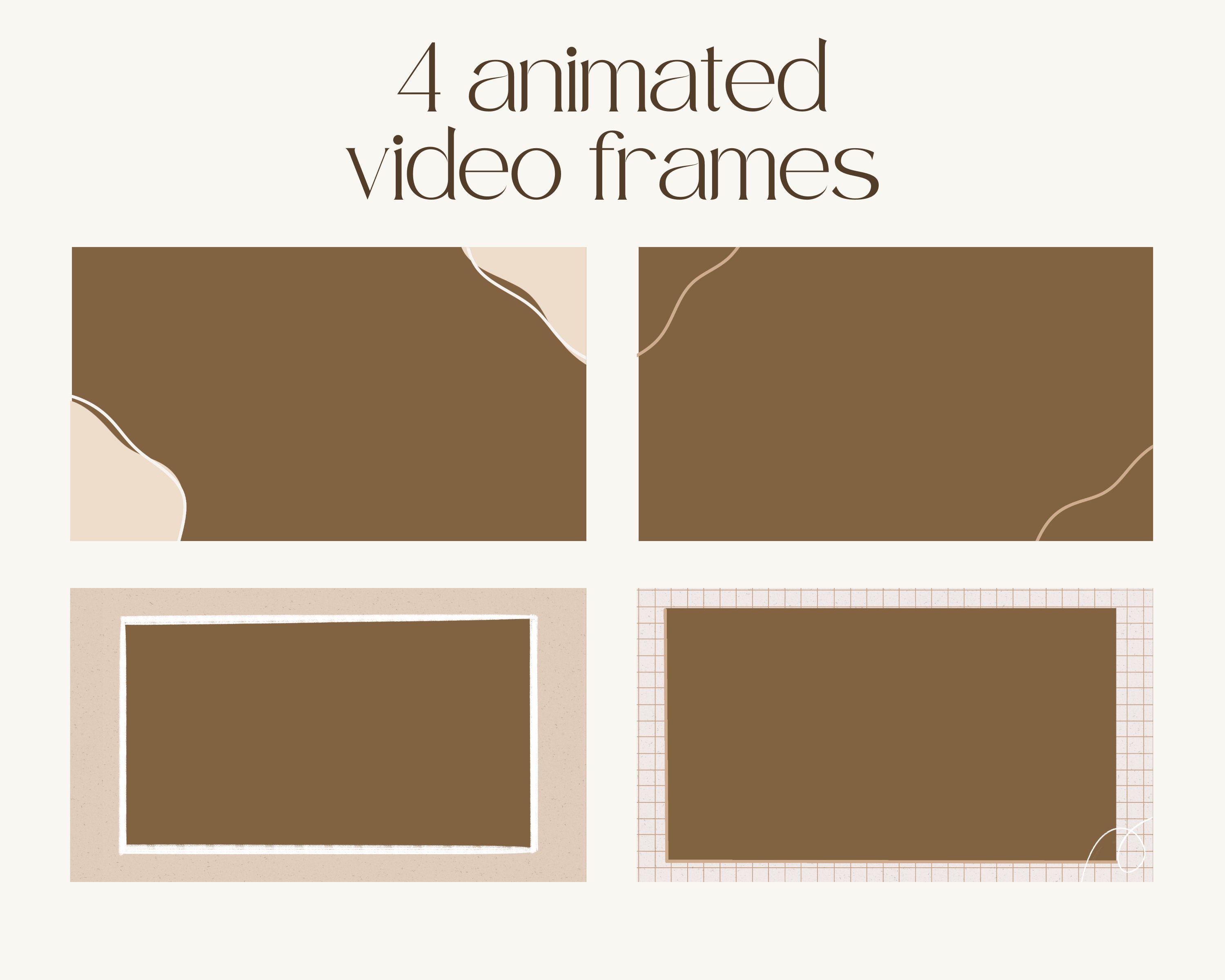 Minimal Beige Animated Video Borders | Animated Frames for Videos ...