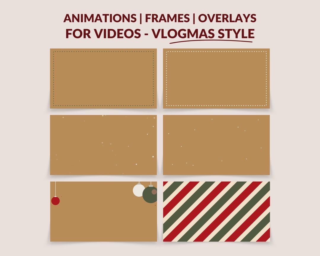Animated Youtube Frames & Backgrounds for Vlogmas | Christmas Theme ...
