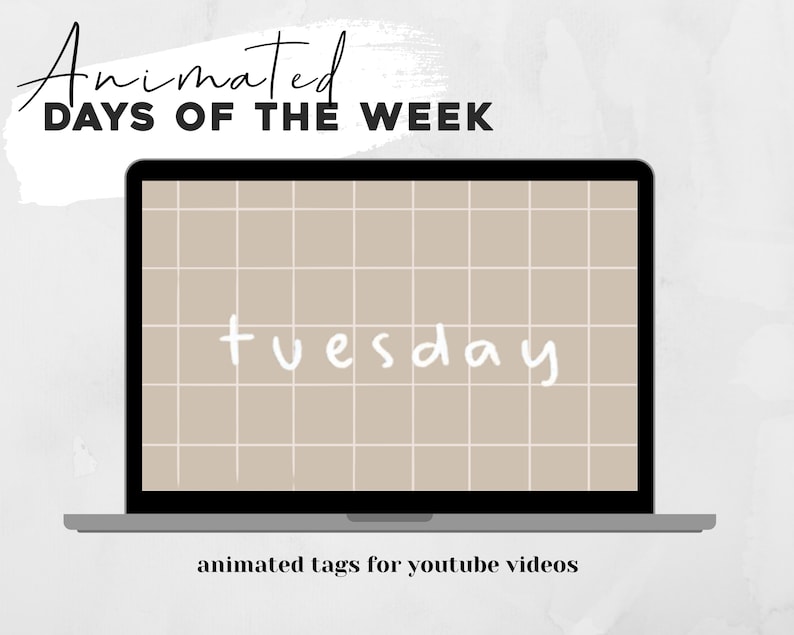ANIMATED Days of the Week for YOUTUBE VIDEOS Youtube - Etsy