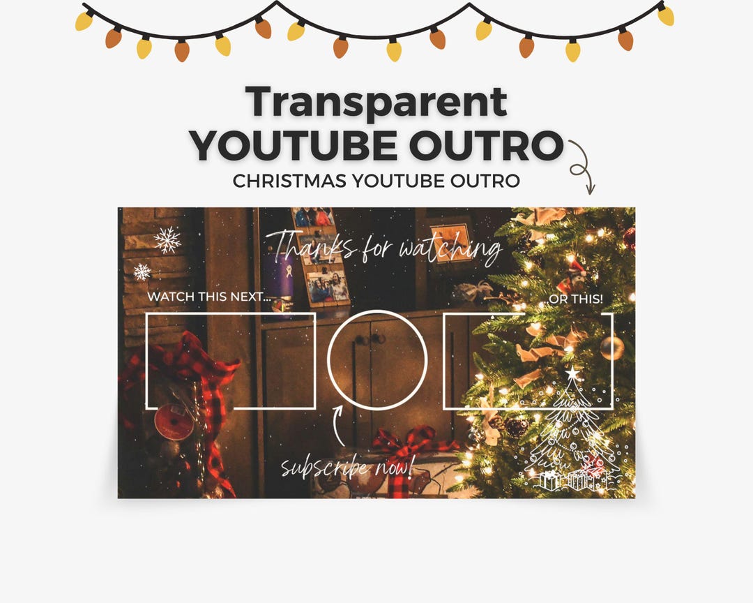 CHRISTMAS OUTRO | Animated Transparent Youtube Outro | Youtube Branding ...