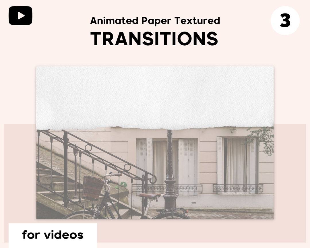 PAPER VIDEO TRANSITIONS | Animated Transitions for Videos | Video ...