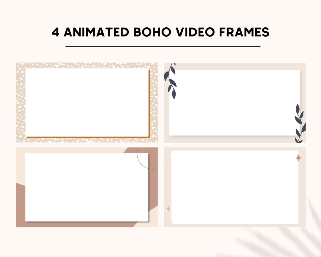 Animated BOHO Video Borders | Animated Frames for Videos | Video ...