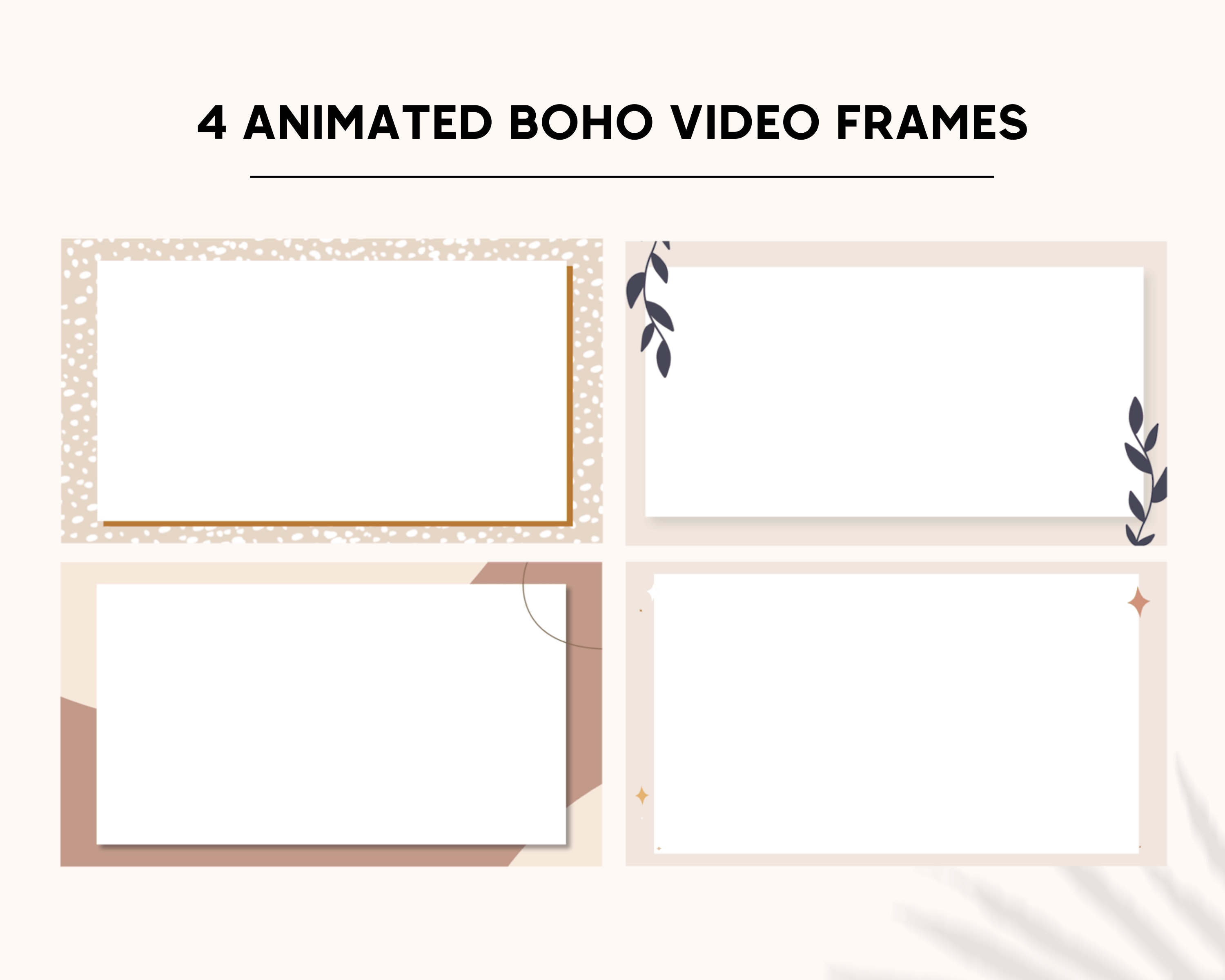 Animated BOHO Video Borders | Animated Frames for Videos | Video ...