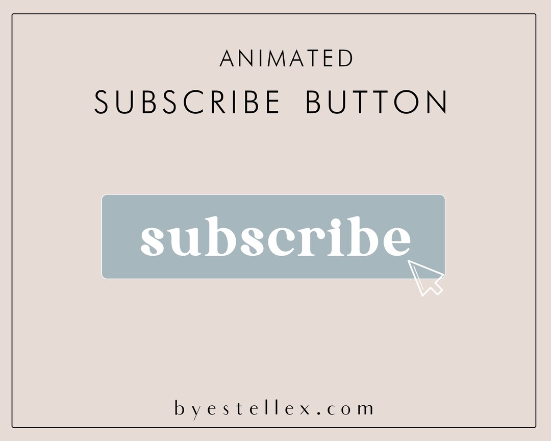Blue SUBSCRIBE ANIMATION - Animated Subscribe Button to Overlay on ...