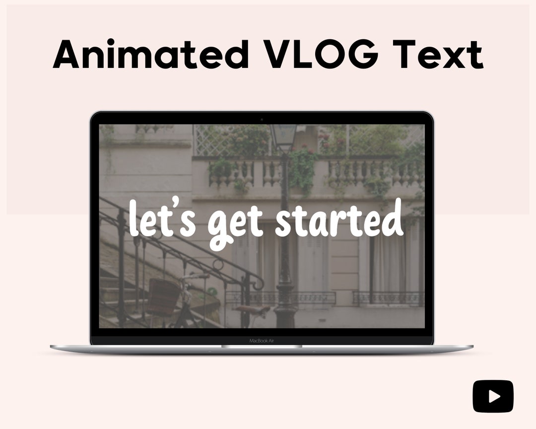 ANIMATED VLOG TEXT for Youtube Videos | Video-editing Overlay | Youtube ...