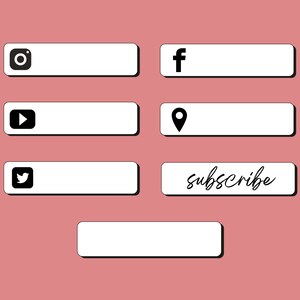 Social Media Tags for Youtube Videos | WHITE PNG OVERLAYS | Youtube ...