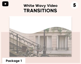 4 White Liquid Wavy Transitions for Videos Transition Overlays for ...