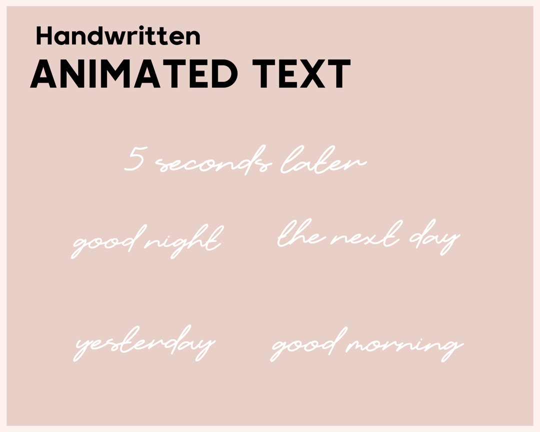 HANDWRITTEN VLOG TEXT for Youtube Videos - Handwritten Animated ...