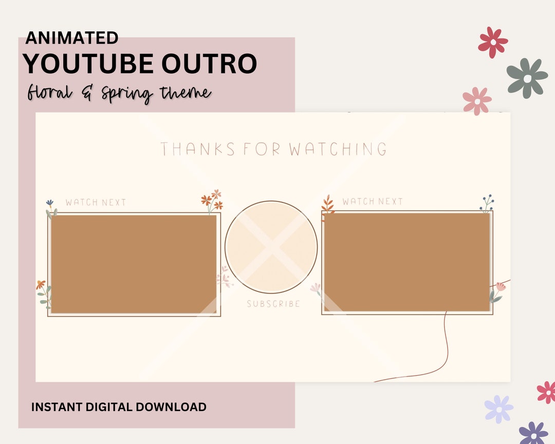 Animated Youtube Outro - Animated Flowers/spring Outro| Youtube ...