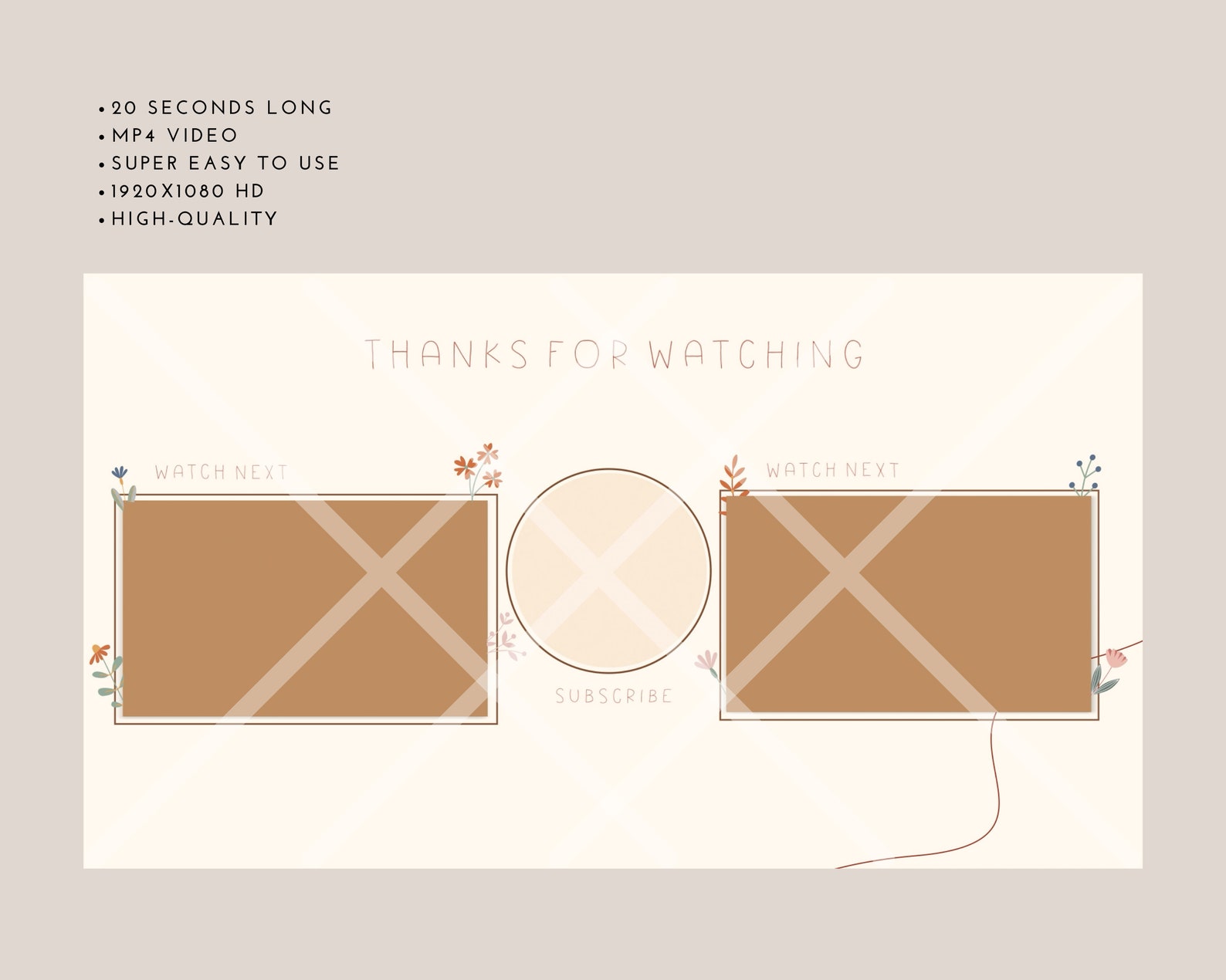 Animated Youtube Outro - Animated Flowers/spring Outro| Youtube ...