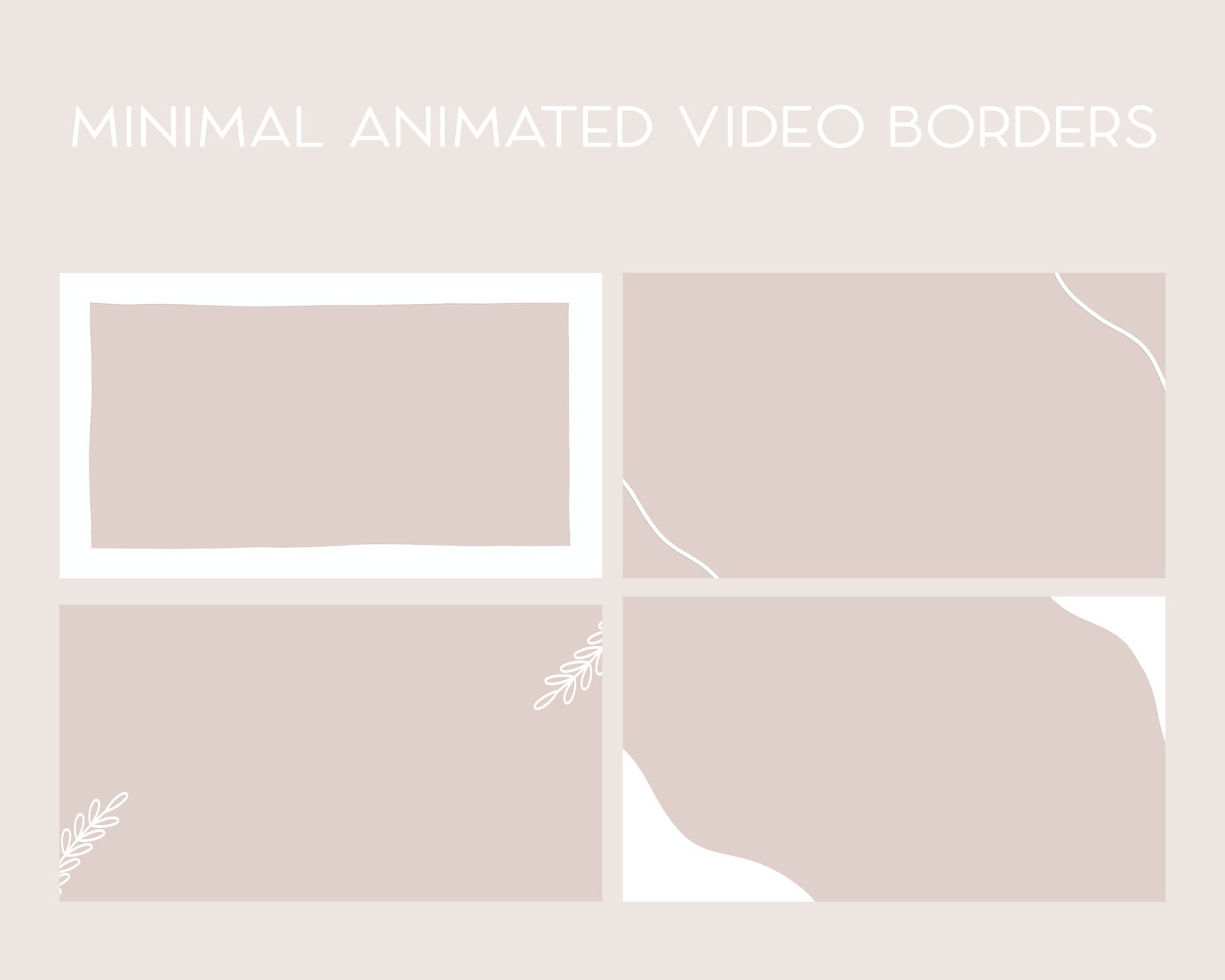 Minimal Animated Video Borders Animated Frames for Videos - Etsy
