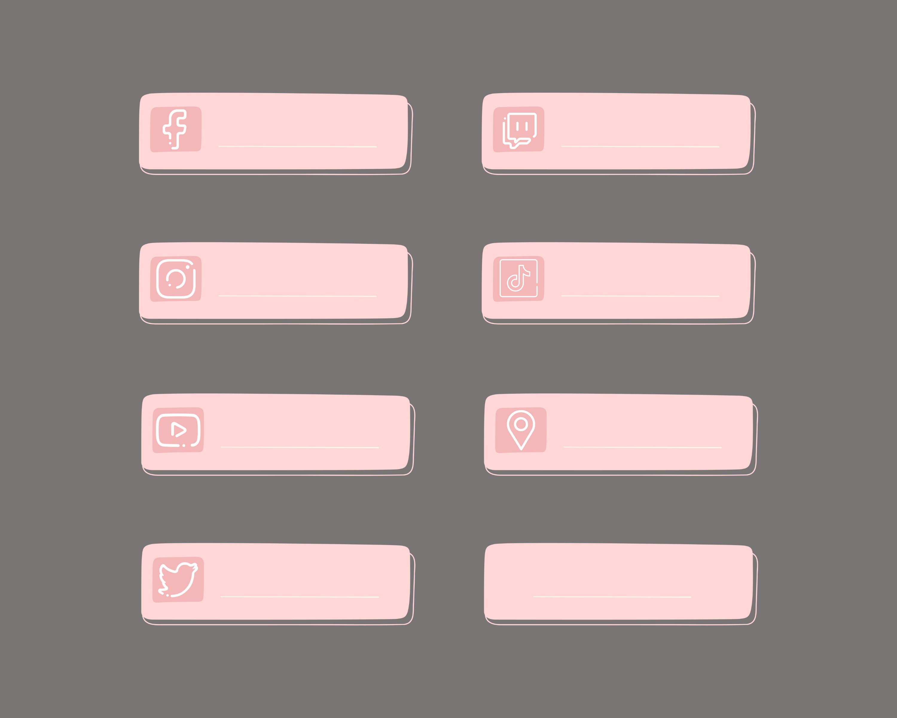 Pink Social Pop-up Tags for Youtube Videos PINK PNG OVERLAYS Youtube ...