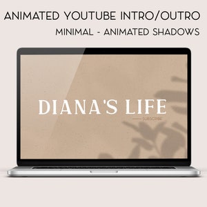 Animated Shadow Youtube Intro: Modern Minimalist Design (MP4) - Etsy