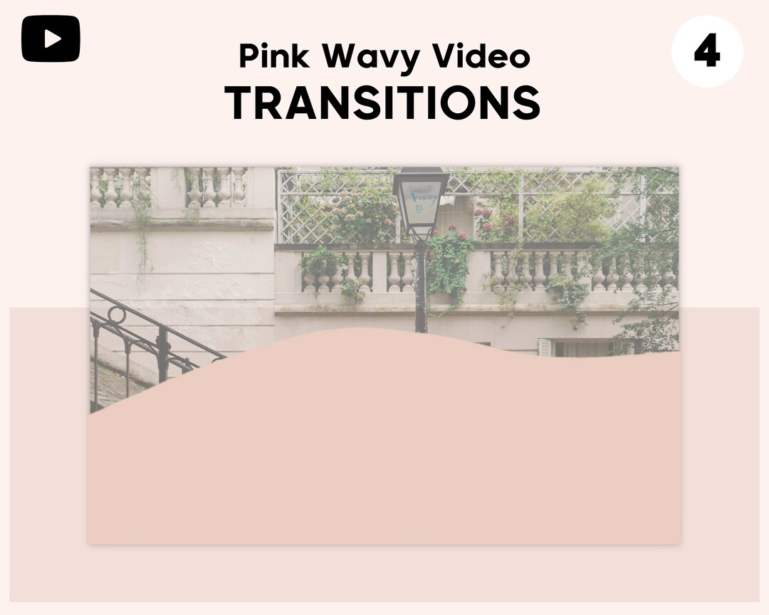 4 Pink Wavy Transitions for Videos | YOUTUBE VIDEO EDITING | Video ...