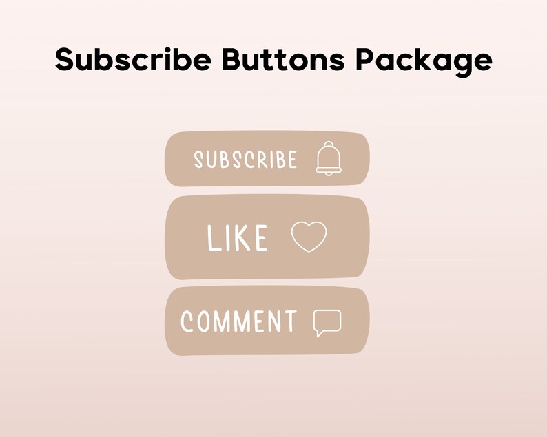 Youtube Buttons Package Beige Youtube Buttons Png Transparent Images ...