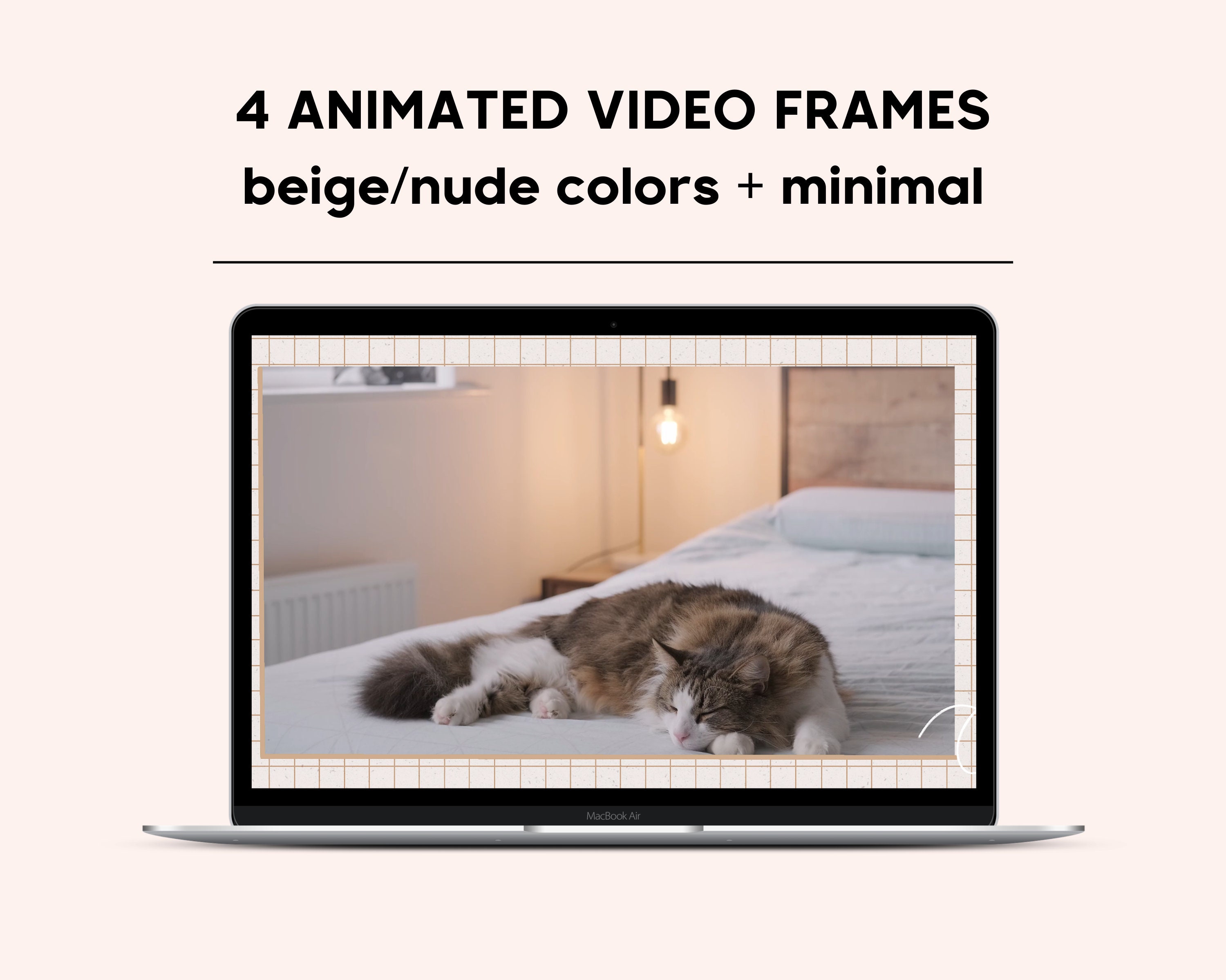 Minimal Beige Animated Video Borders | Animated Frames for Videos ...