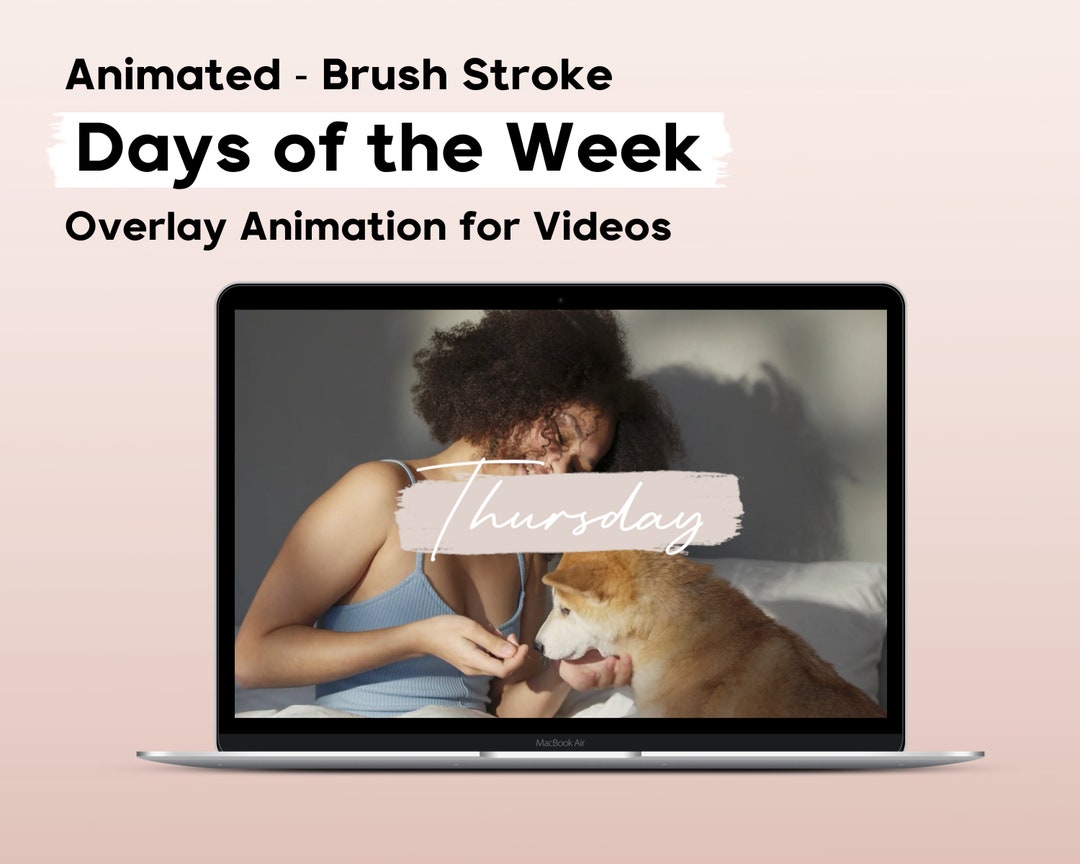 Days of the Week Brush Stroke Animation for Youtube Videos | Youtube ...