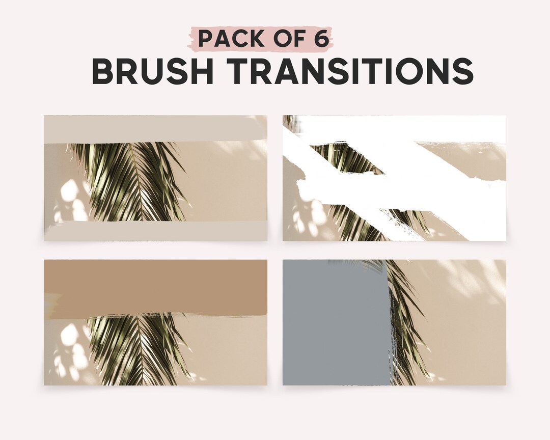 6 Animated Brush Transitions for Youtube Videos | Transition Overlays ...