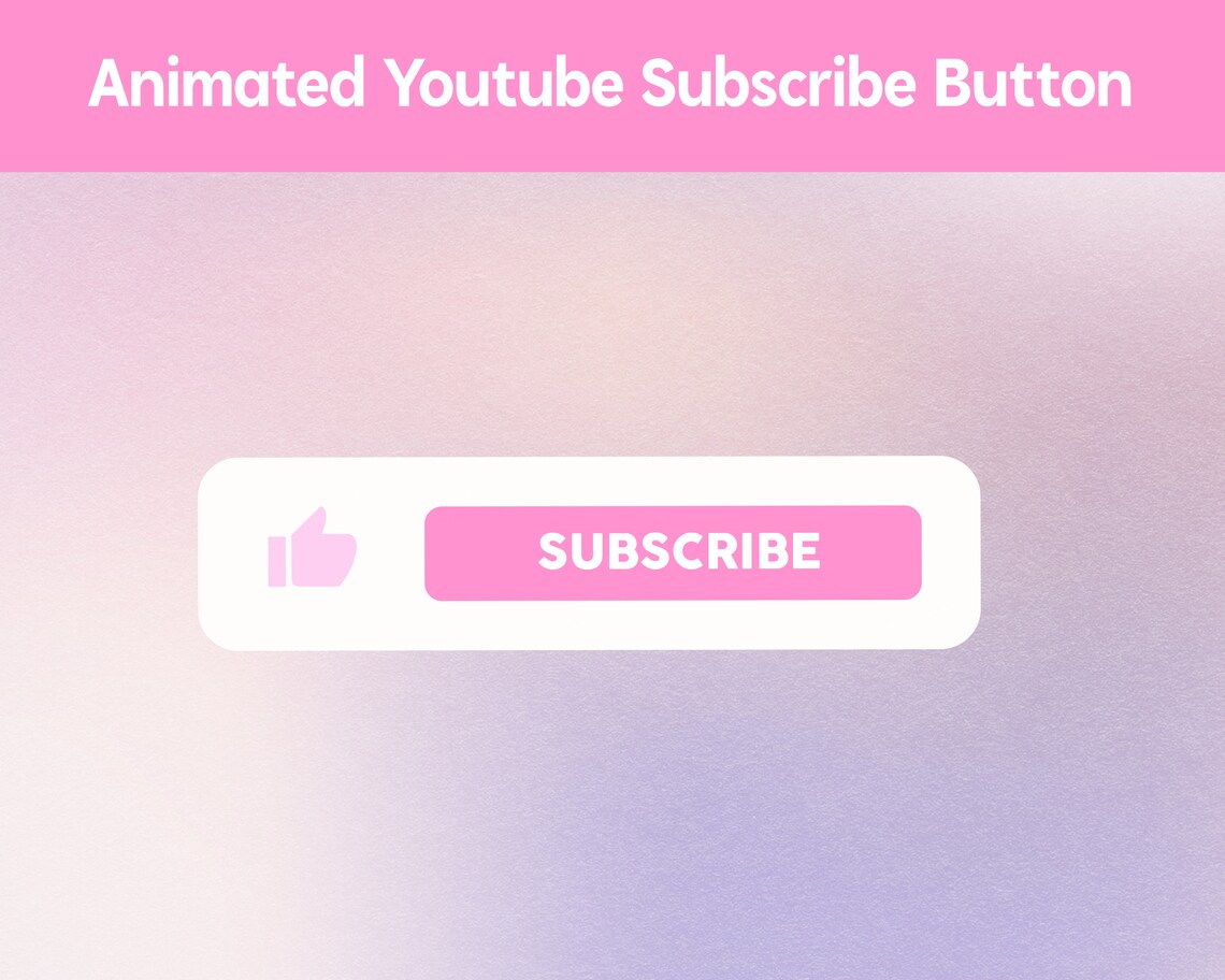 Pink Animated Youtube Button | Pink Subscribe Button Animation ...