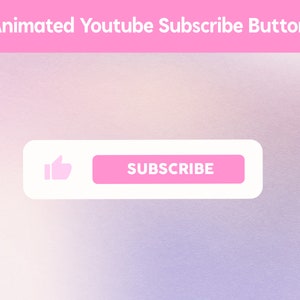 Pink Animated Youtube Button | Pink Subscribe Button Animation ...