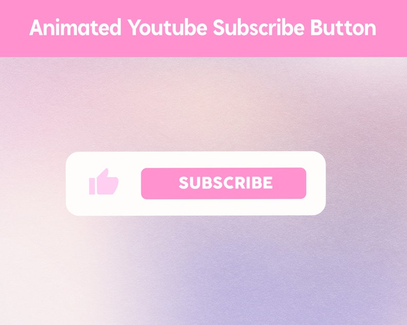 Pink Animated Youtube Button | Pink Subscribe Button Animation ...