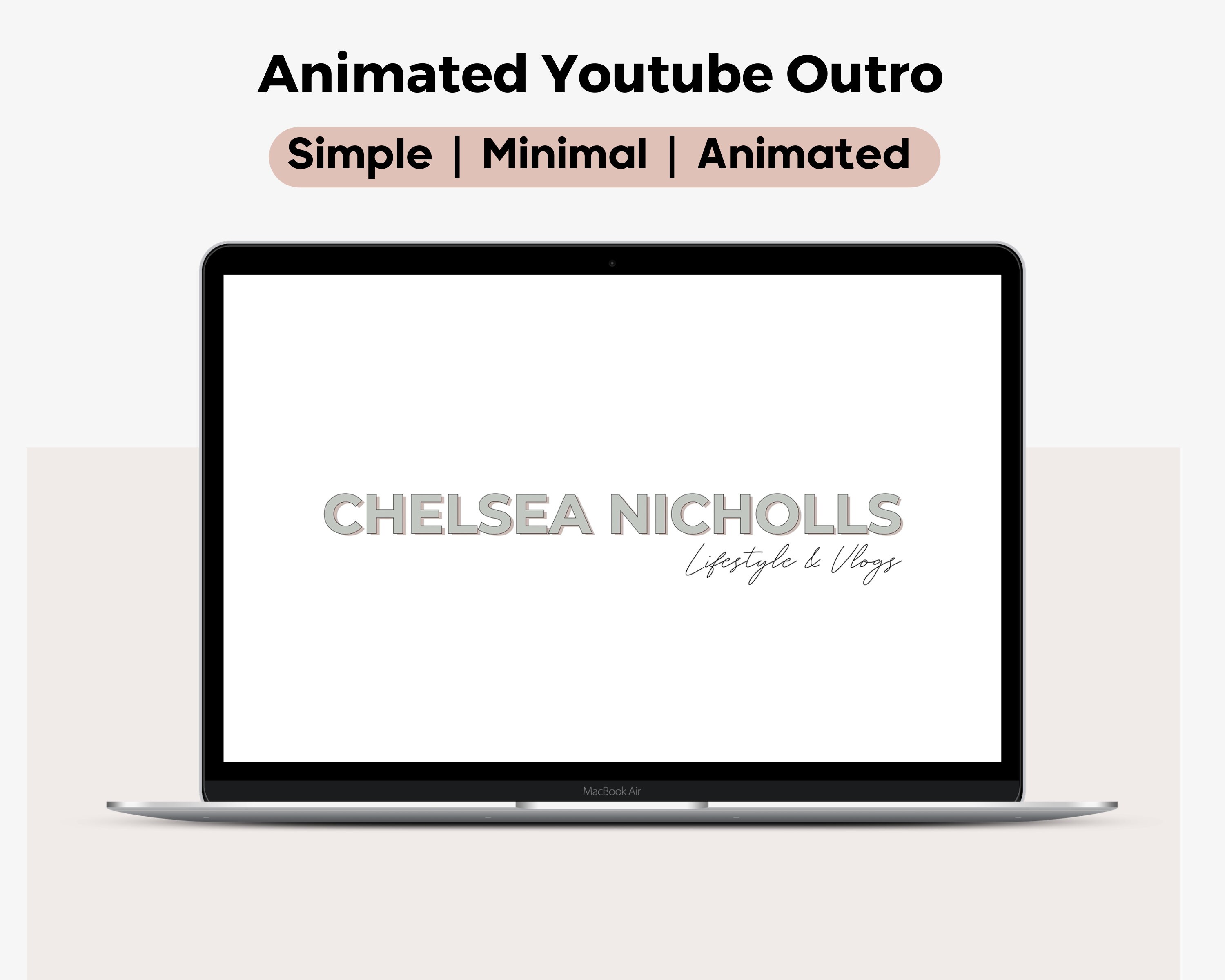 Animated Youtube Intro Custom Intro for Youtube Modern, Simple and Minimal Intro Aesthetic ...
