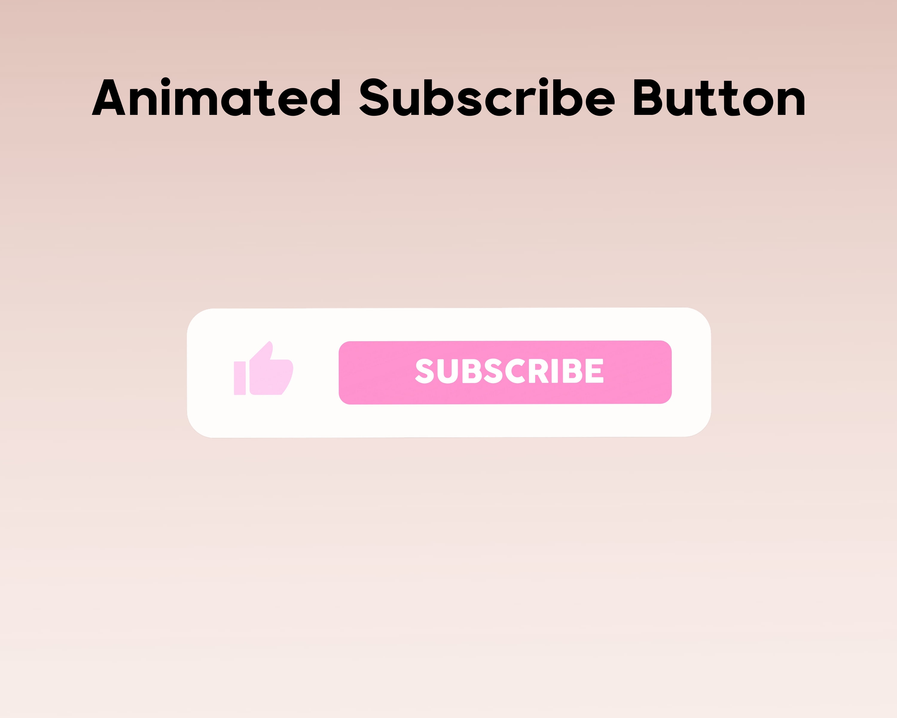 Pink Animated Youtube Button | Pink Subscribe Button Animation ...