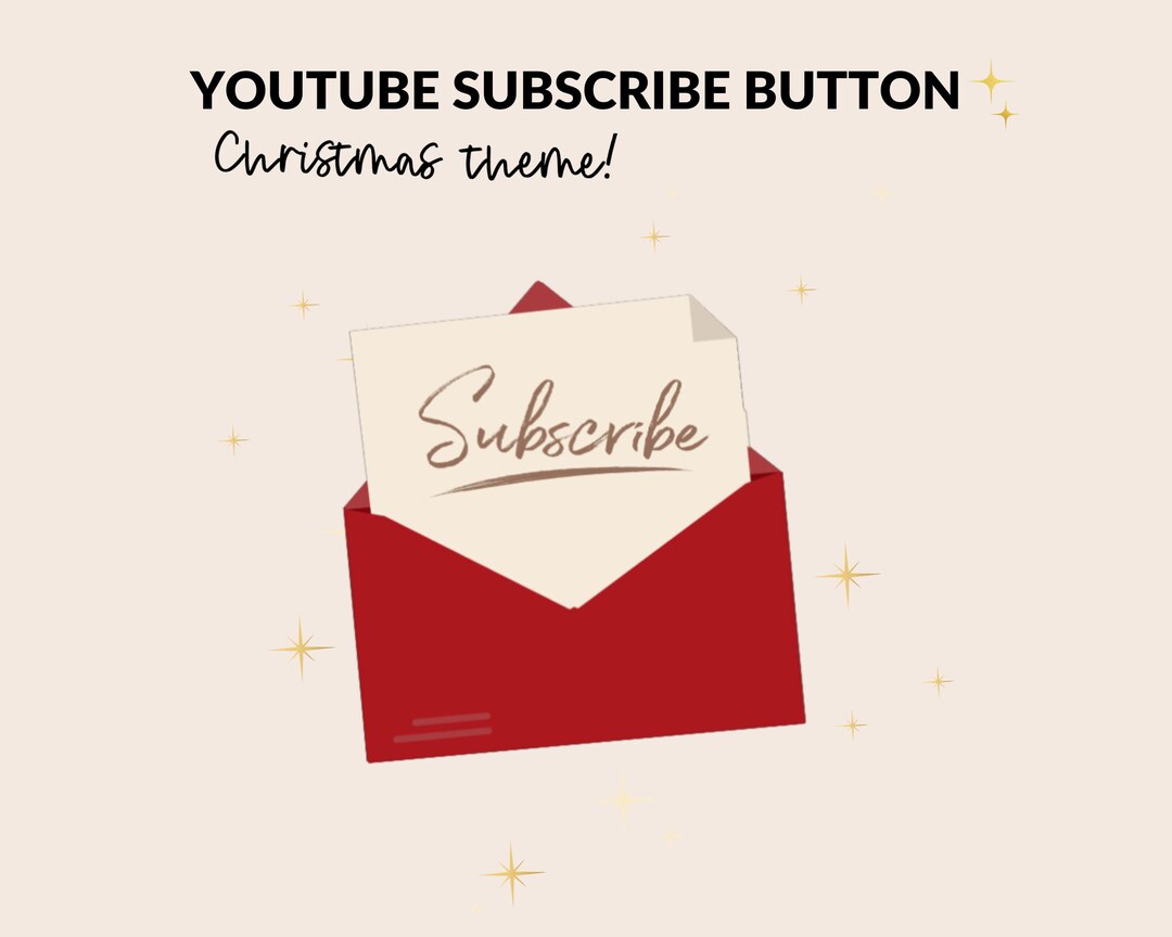 Animated Youtube Subscribe Button for Vlogmas | Christmas Theme Youtube ...