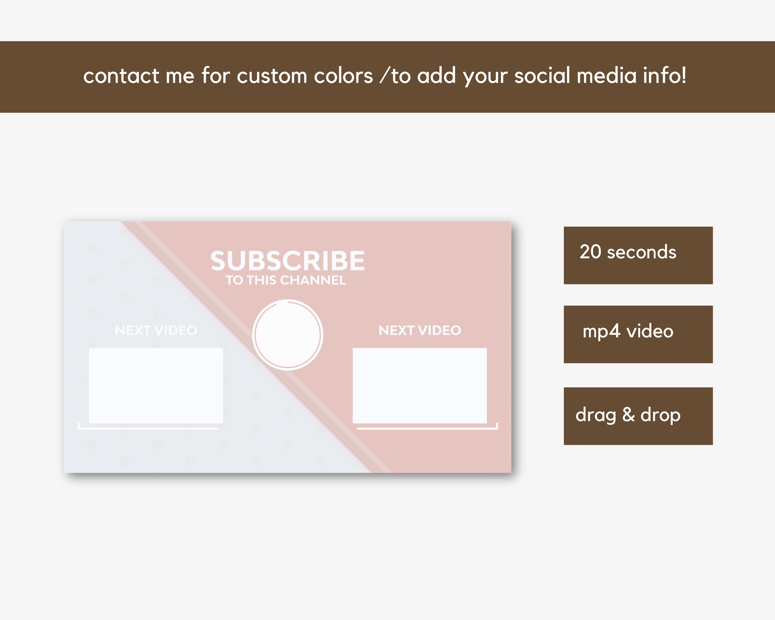 Animated Minimal Youtube Outro | Youtube Branding Video-editing ...