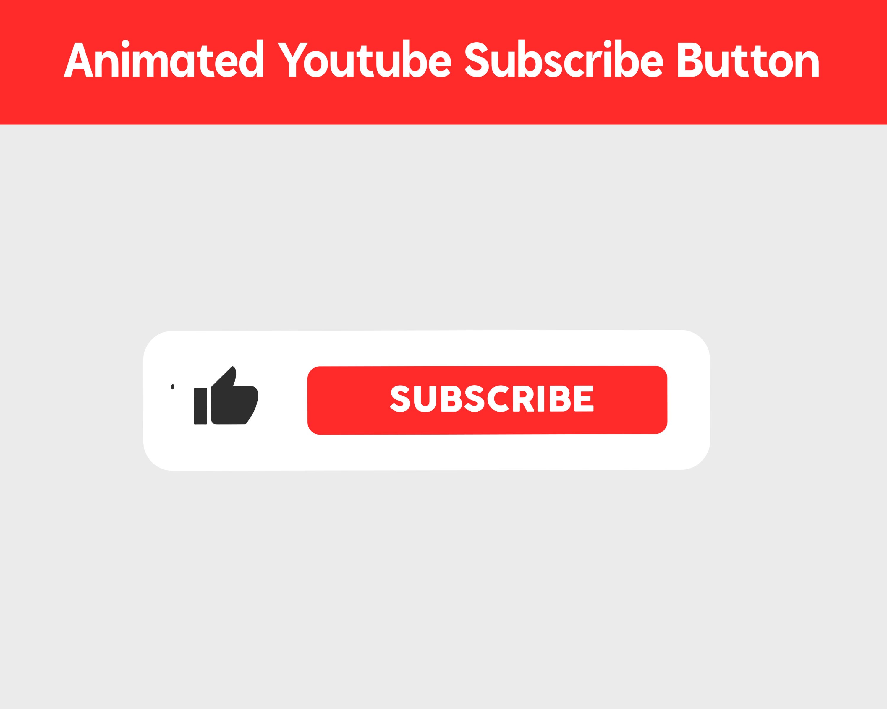 Animated Youtube Button | Red Subscribe Button Animation | Subscribe ...