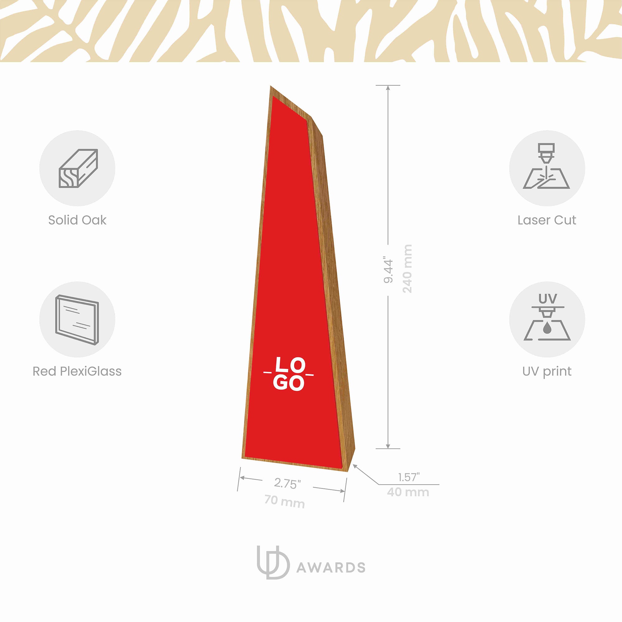 Triangle Wooden Trophy Personalized Plaque Custom - Etsy