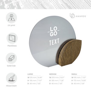 Round Shaped Acrylic Trophy, Appreciation Award Decorated With UV ...