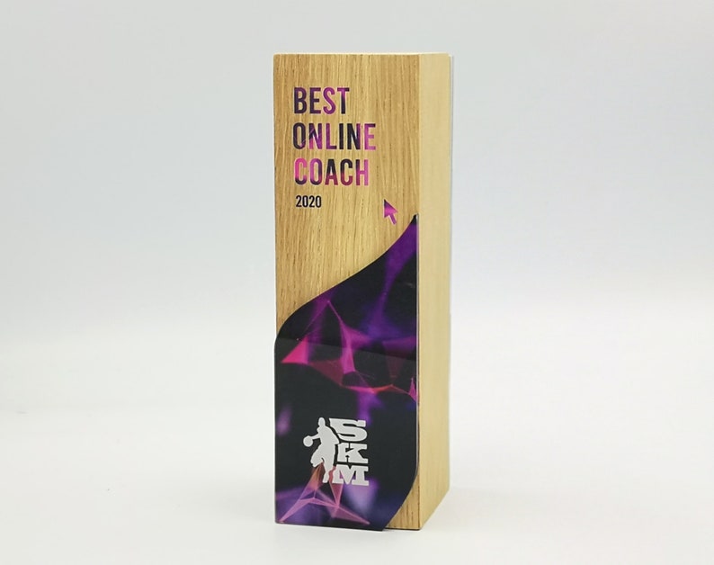 Personalized Best Coach Award, Recognition Trophy, Customizable Wooden ...