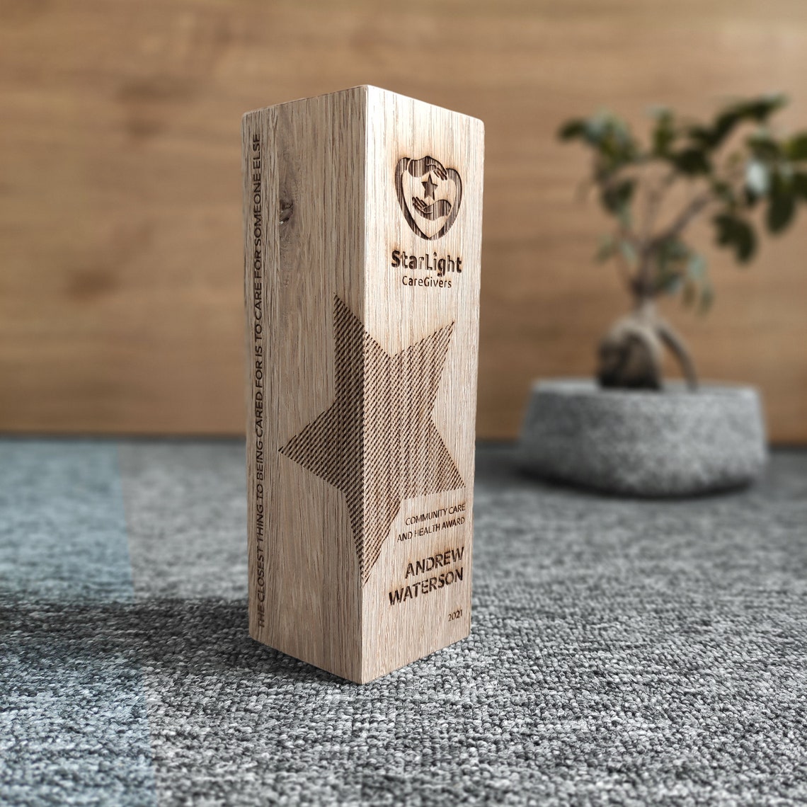 Eco-friendly Trophy Appreciation Award Recognition Wood - Etsy