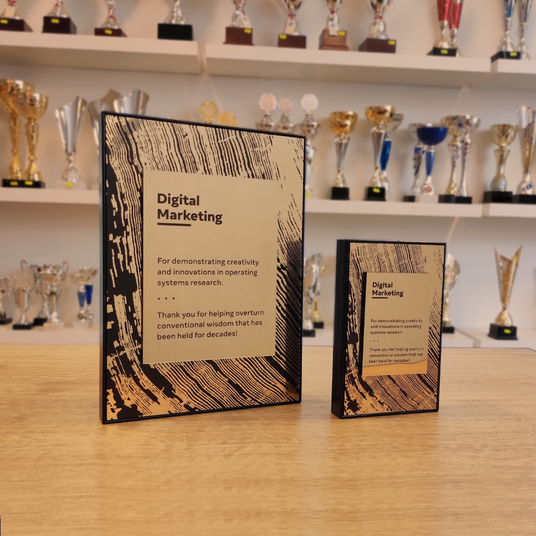 Metal Framed Appreciation Award, Personalized Plaque for Business ...