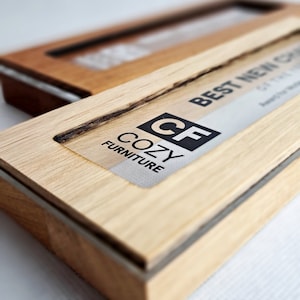 Handmade Wooden Trophy, Recognition Acrylic Award for Business Partner ...
