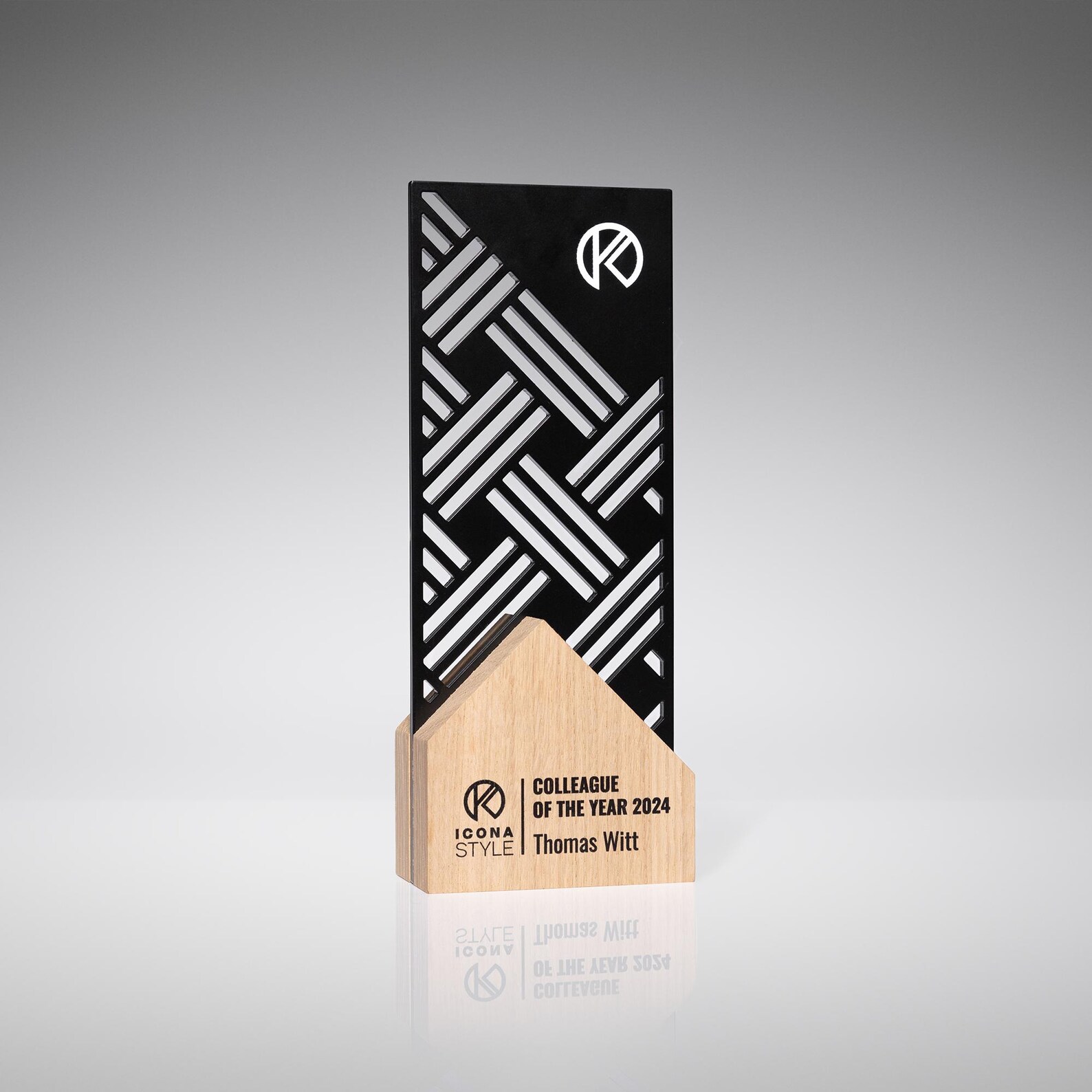Customizable Steel Trophy, Modern and Elegant Laser Cut Metal Award ...