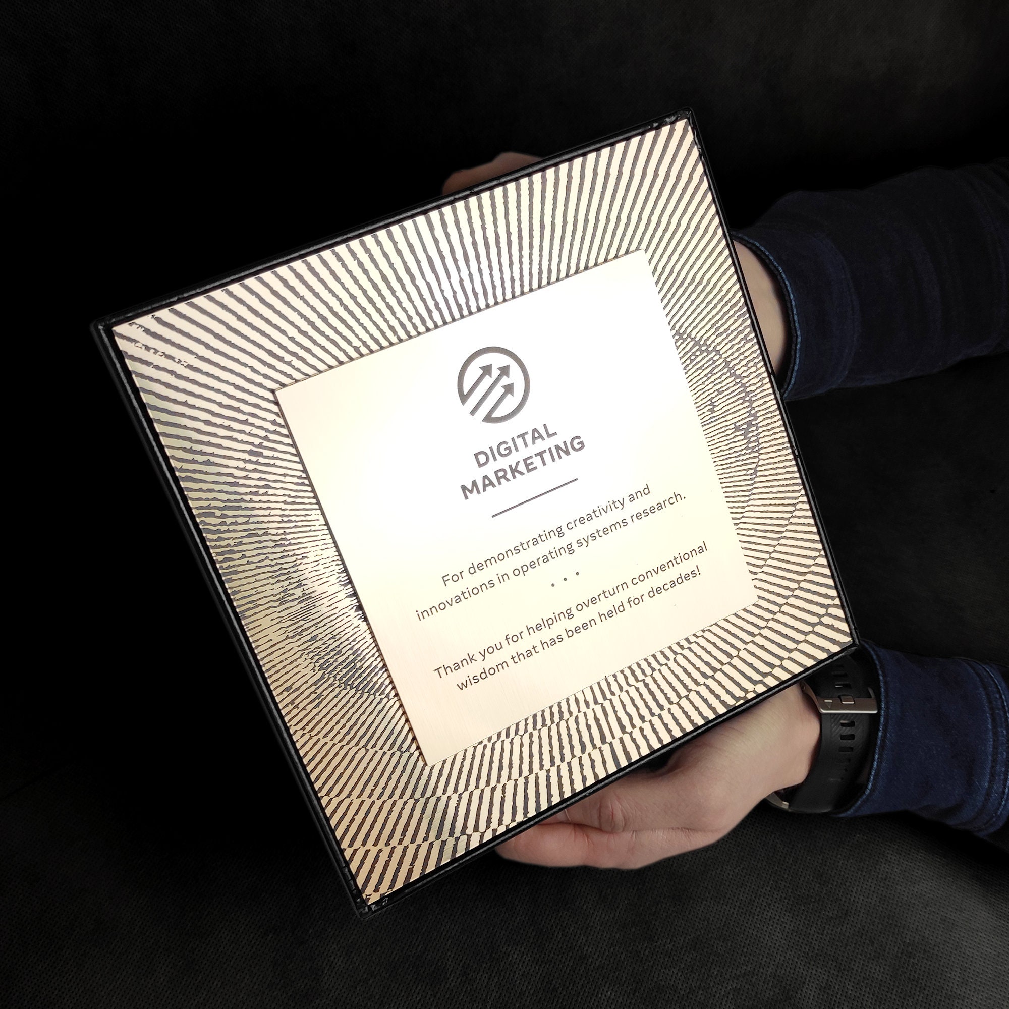 Square Metal Framed Award Bespoke Trophy Coated With UV - Etsy