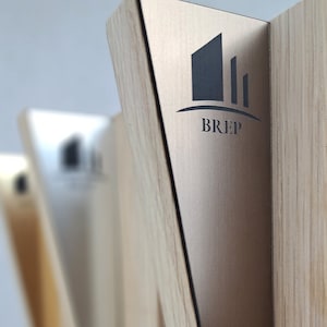 Irregular Shape Exclusive Oak Trophy Decorated With Flexibrass Details ...